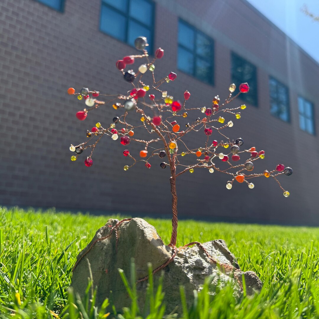 Copper Wire Tree, Tree of Life, Fall, Table Decoration, Handmade - Etsy