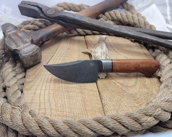 Hand Forged Integral Bolster Edc/hunting Knife - Etsy