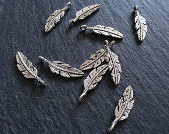 Feather Charm - Etsy