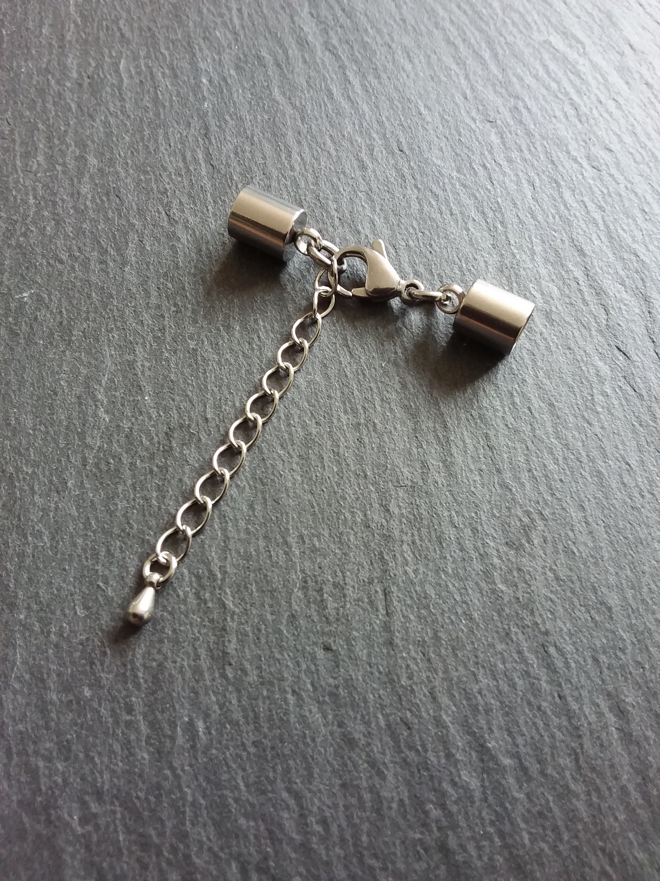 2 4 or 20 Stainless Steel End Cap Sets for 5.5mm Cord - Etsy