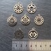 Set of 7 Stainless Steel Chakra Solar Charms Flat 22x19mm - Etsy
