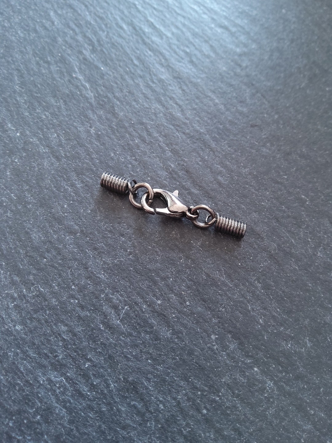 6 or 30 Gunmetal COIL Crimp End Sets for 1.5mm Cord 2mm Coil Ends - Etsy