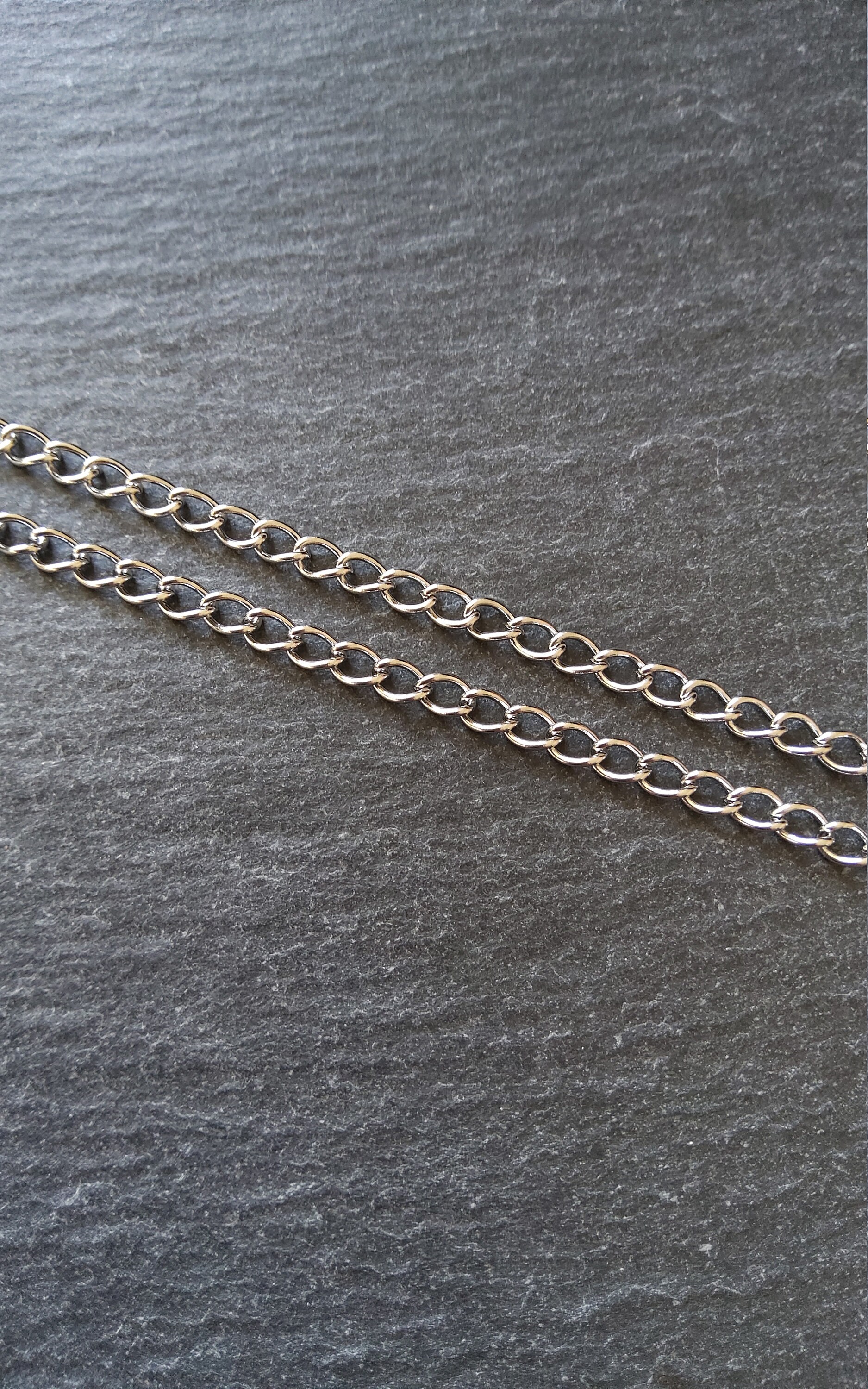 1m Stainless Steel Twisted Curb Chain 5.5x3.8x0.8mm Open Link - Etsy
