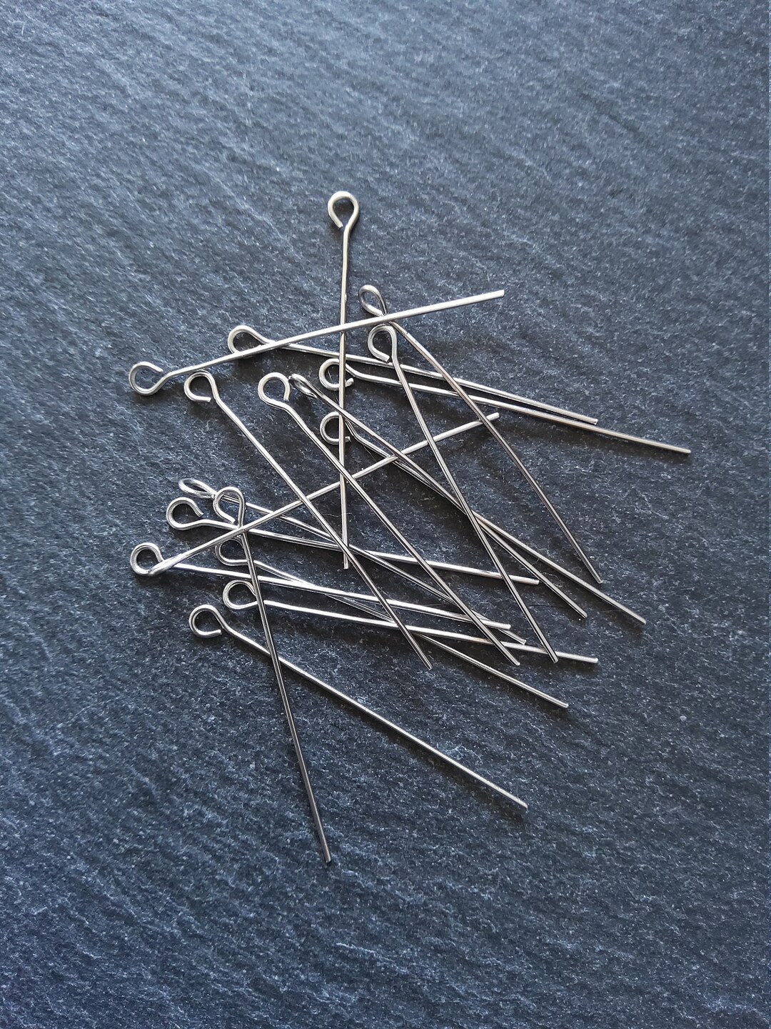 60 or 300 Stainless Steel Eye Pins 40mm Long 0.7mm Wide 21 - Etsy