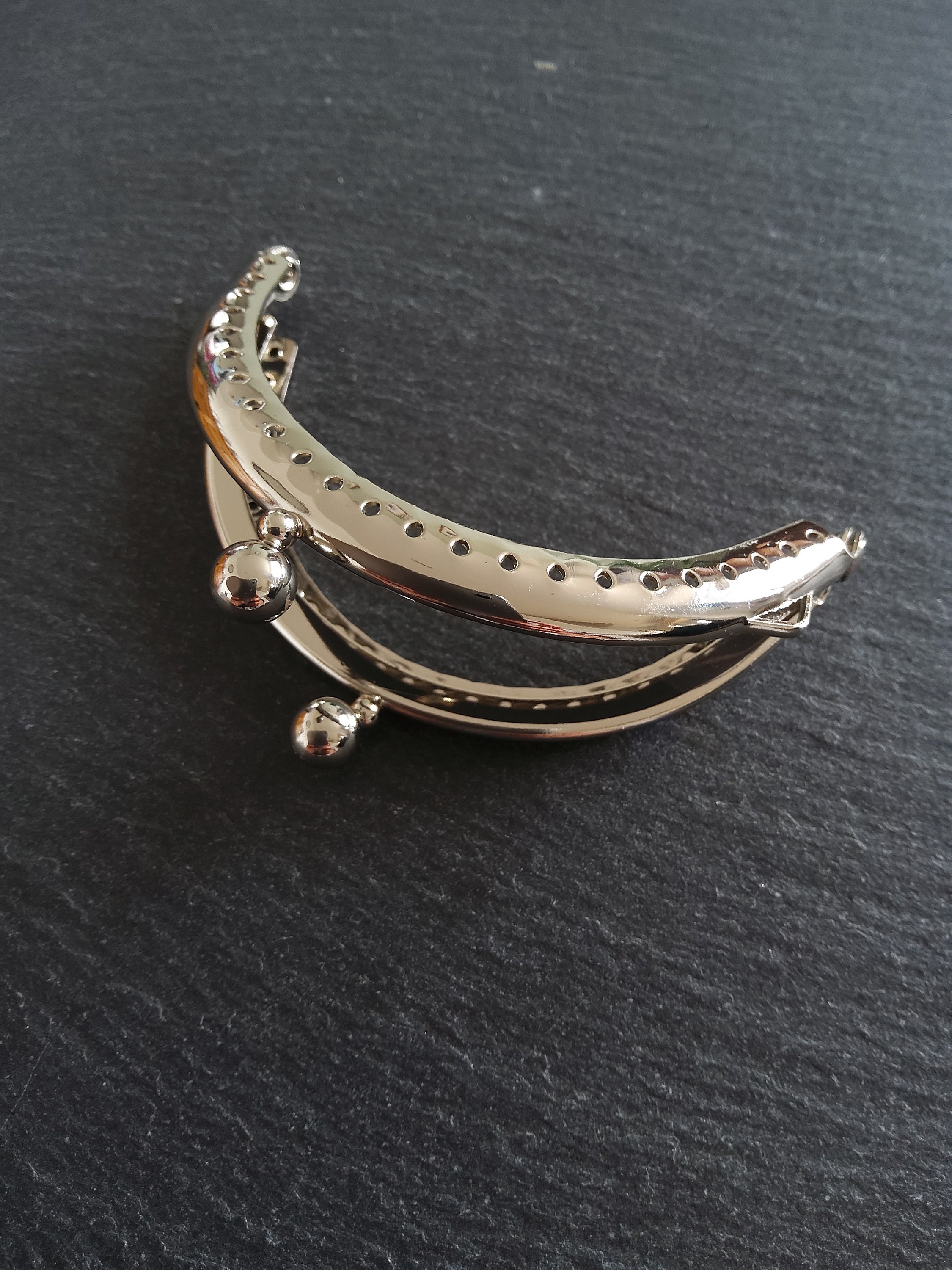 Plain Bright Silver 8.5cm Metal Arch Frame Kiss Clasp for - Etsy