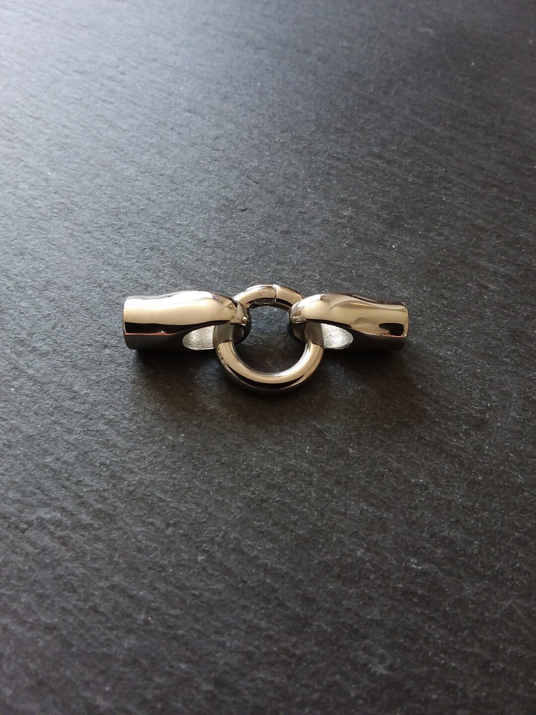 1 or 5 Stainless Steel End Cap & Spring Gate Clasp Connector Set for 5 ...