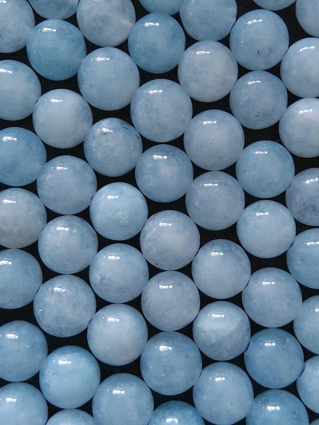 8mm Aquamarine Blue Dyed Quartzite Beads Full 15 Inch Strand - Etsy