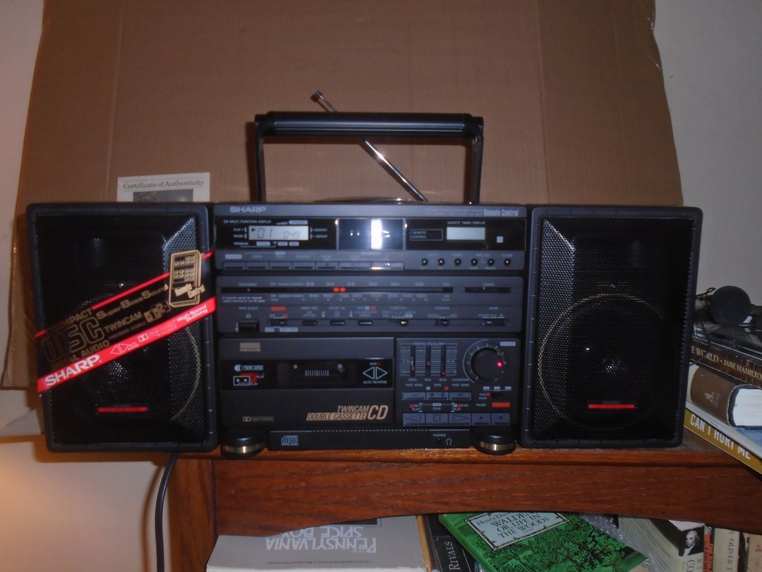 Vintage Sharp WF-CD77BK Am/fm, Dual Cassette/cd Boombox Recorder - Etsy