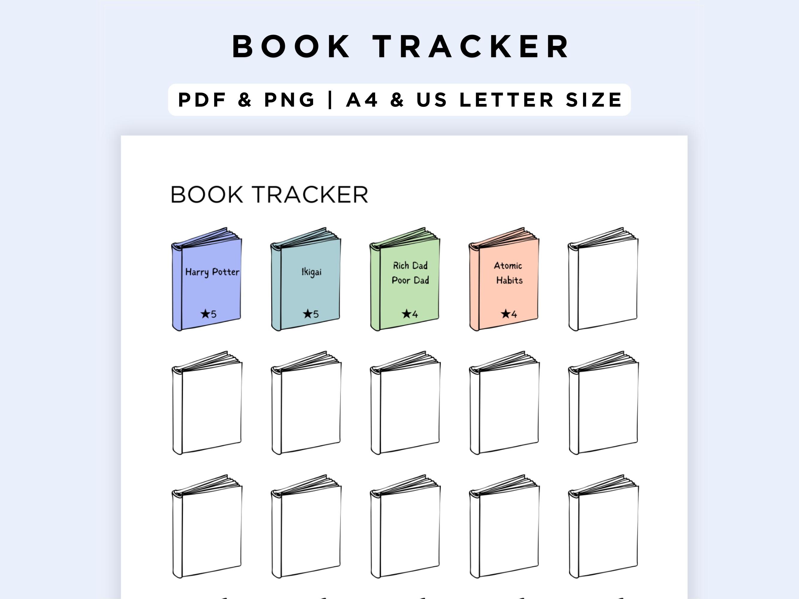 Printable Book Tracker | Books I've Read Log | Books I Want to Read ...