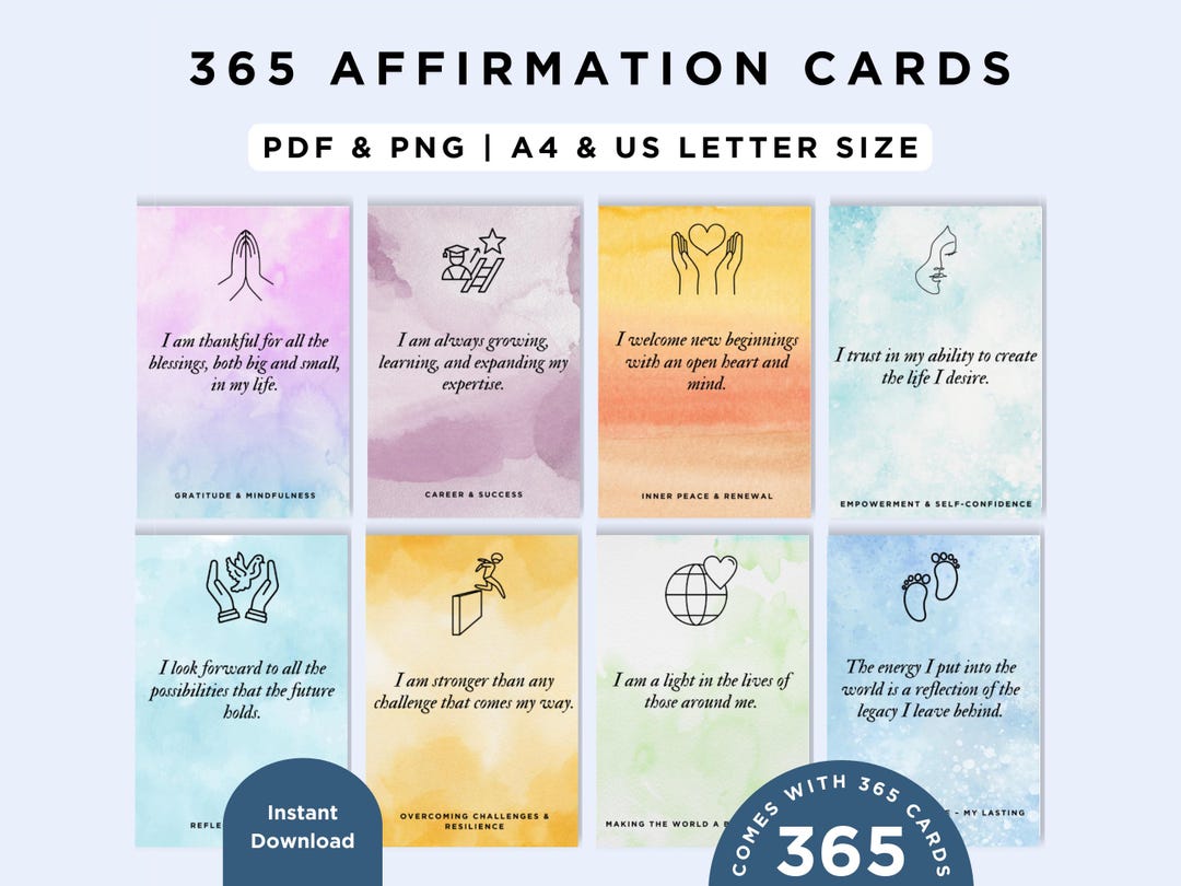 Positive Affirmations | Affirmation Cards Printable | Affirmative Card ...
