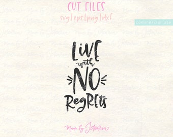 No Regrets Svg - Etsy