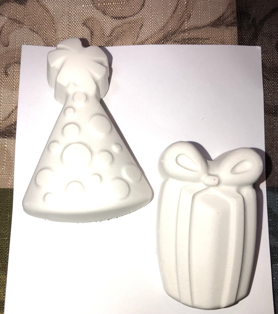 Ready to Paint Plaster Craft Chalkware 2 Pieces Birthday Hat and ...