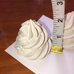 2 Piece Dollop Whipped Cream Topping for Cupcake or Dessert Project ...