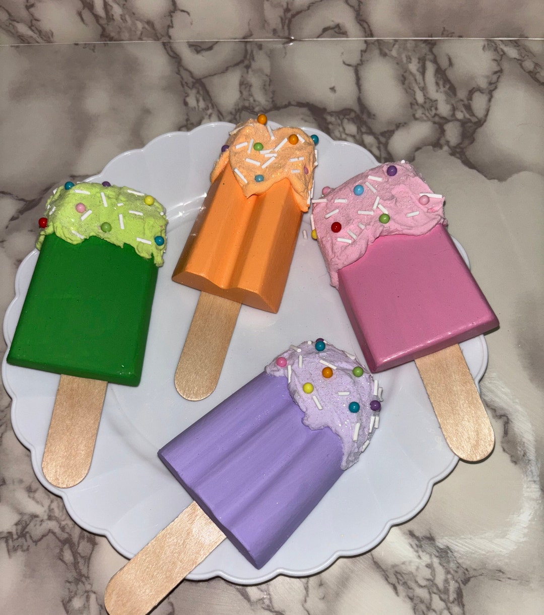 Green Fake Popsicle: Easter Display Food Prop - Etsy