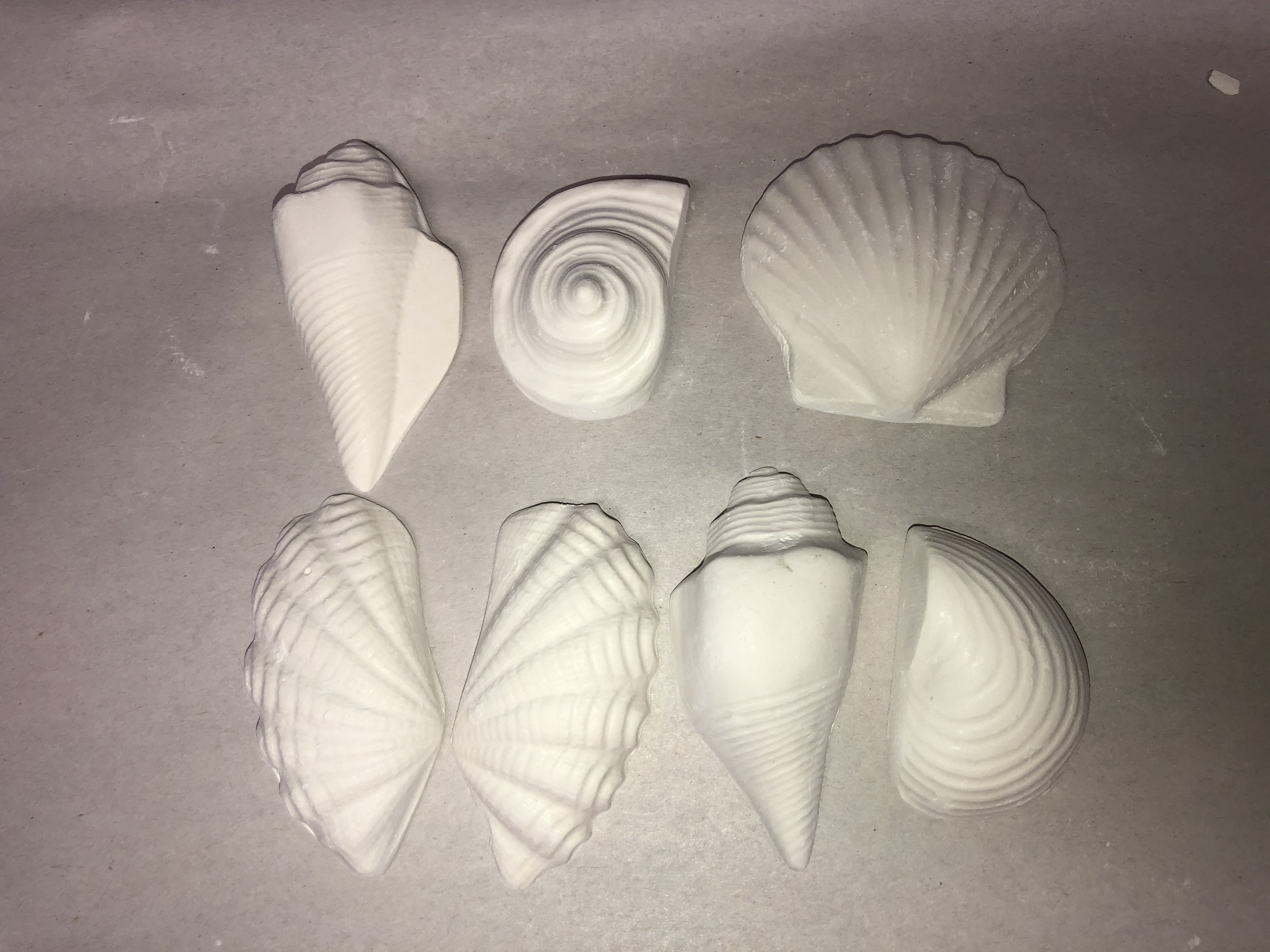 Ready to Paint Plaster Craft Chalkware Fake Food Seashells 7 | Etsy