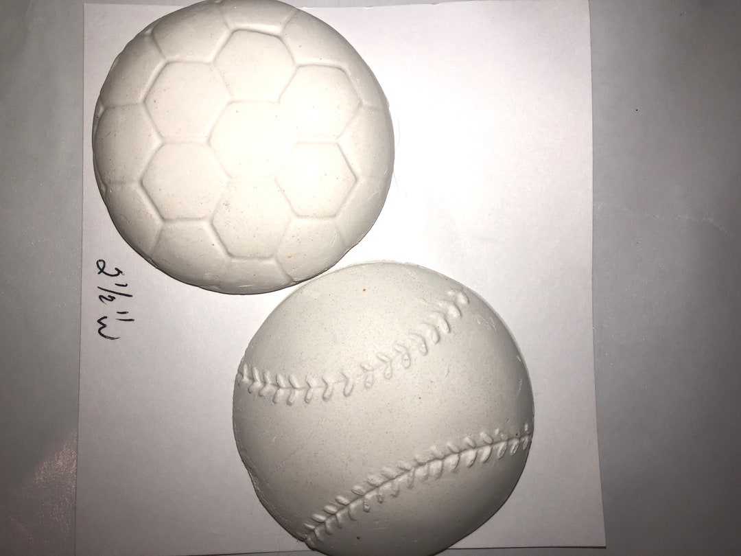 Ready to Paint Plaster Craft Chalkware 2 Piece Sports Balls - Etsy