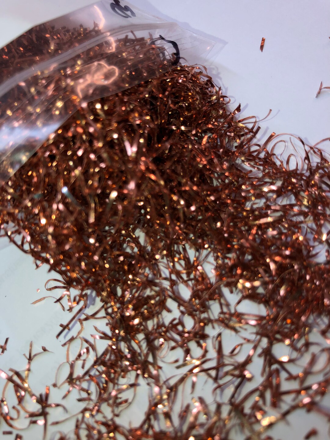 Copper Thin Metal Shreds Wavy Cuttings for Hobbies Crafts Orgone ...