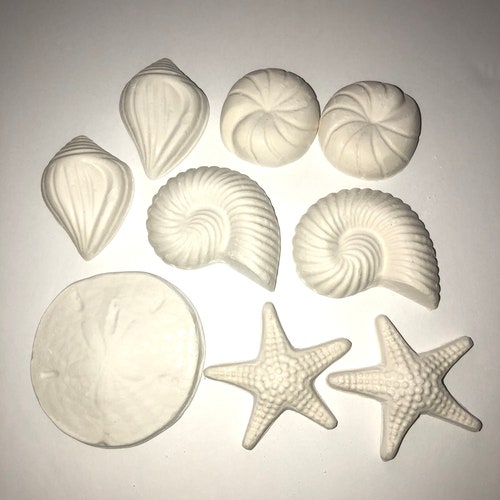 Ready to Paint Plaster Craft Chalkware Fake Food Seashells 7 - Etsy