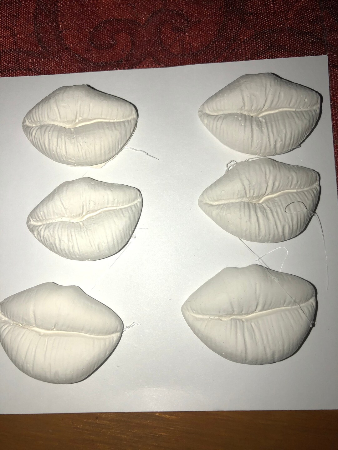 Ready to Paint Plaster Craft Chalkware 6 Pieces LIPS Body Parts KISS ...