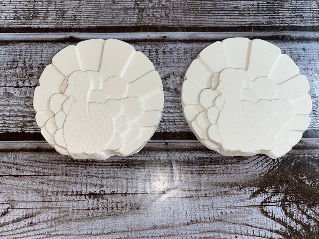 Ready to Paint DIY Plaster Craft Fake Food 2 Pieces Thanksgiving Turkey ...
