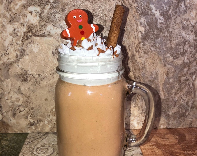 Fake Hot Chocolate Cocoa Gingerbread Man Straw Cinnamon Stick Sprinkles ...