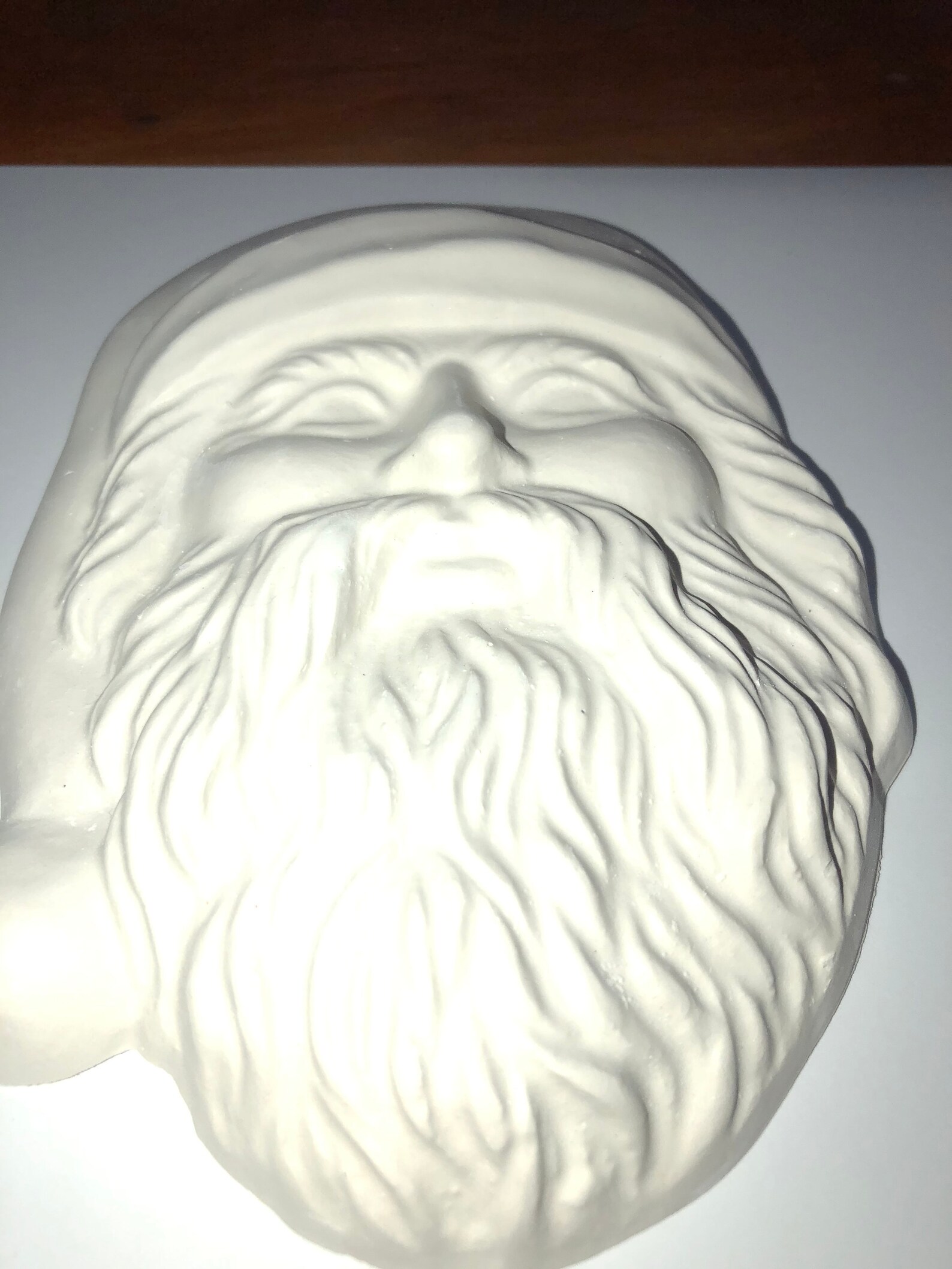 Ready to Paint Plaster Craft Chalkware 1 Piece Large Santa Claus Head ...