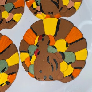 Fake Food Display 4 Piece Painted Thanksgiving TURKEY Sugar Cookies ...
