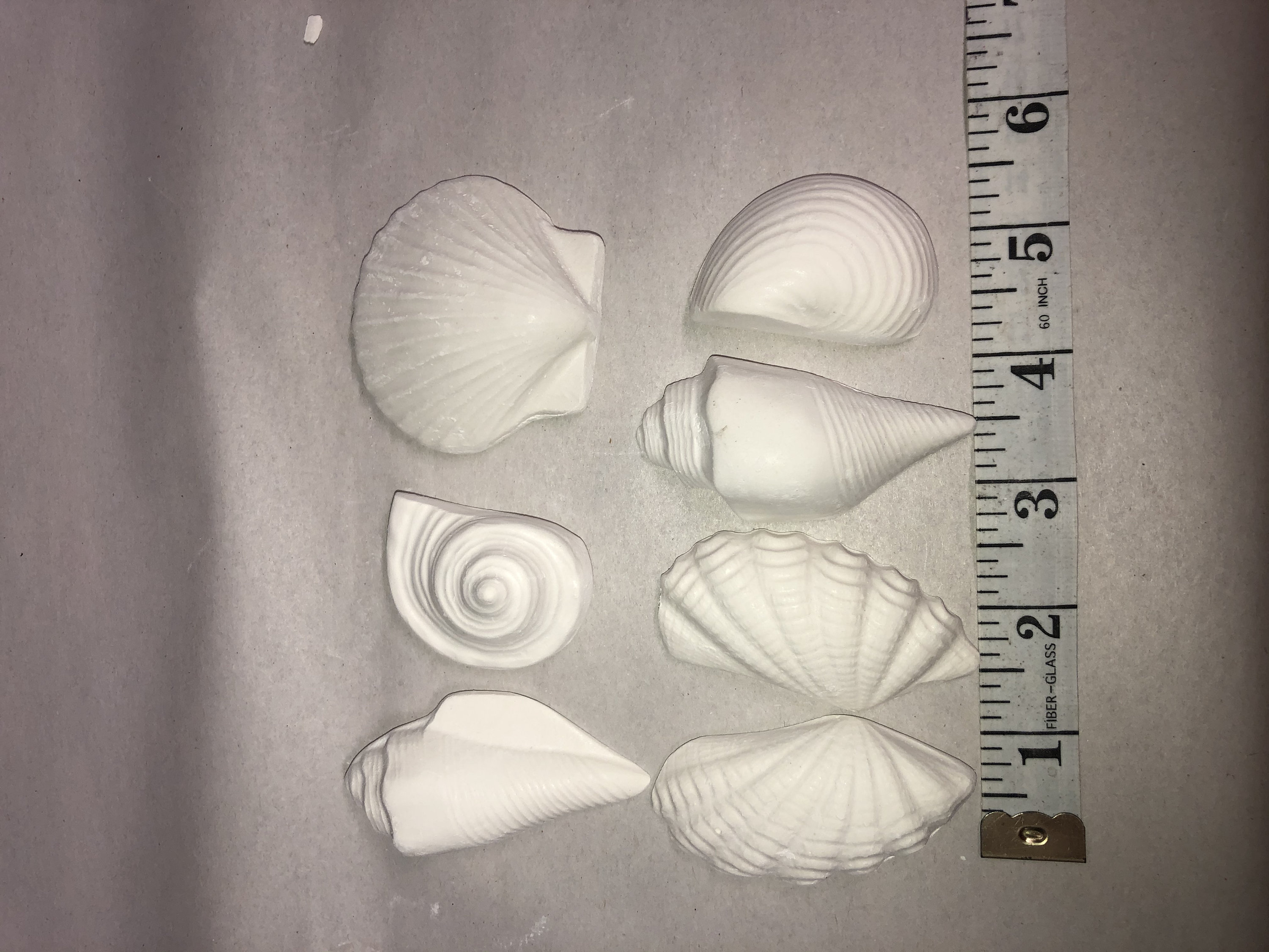 Ready to Paint Plaster Craft Chalkware Fake Food Seashells 7 | Etsy