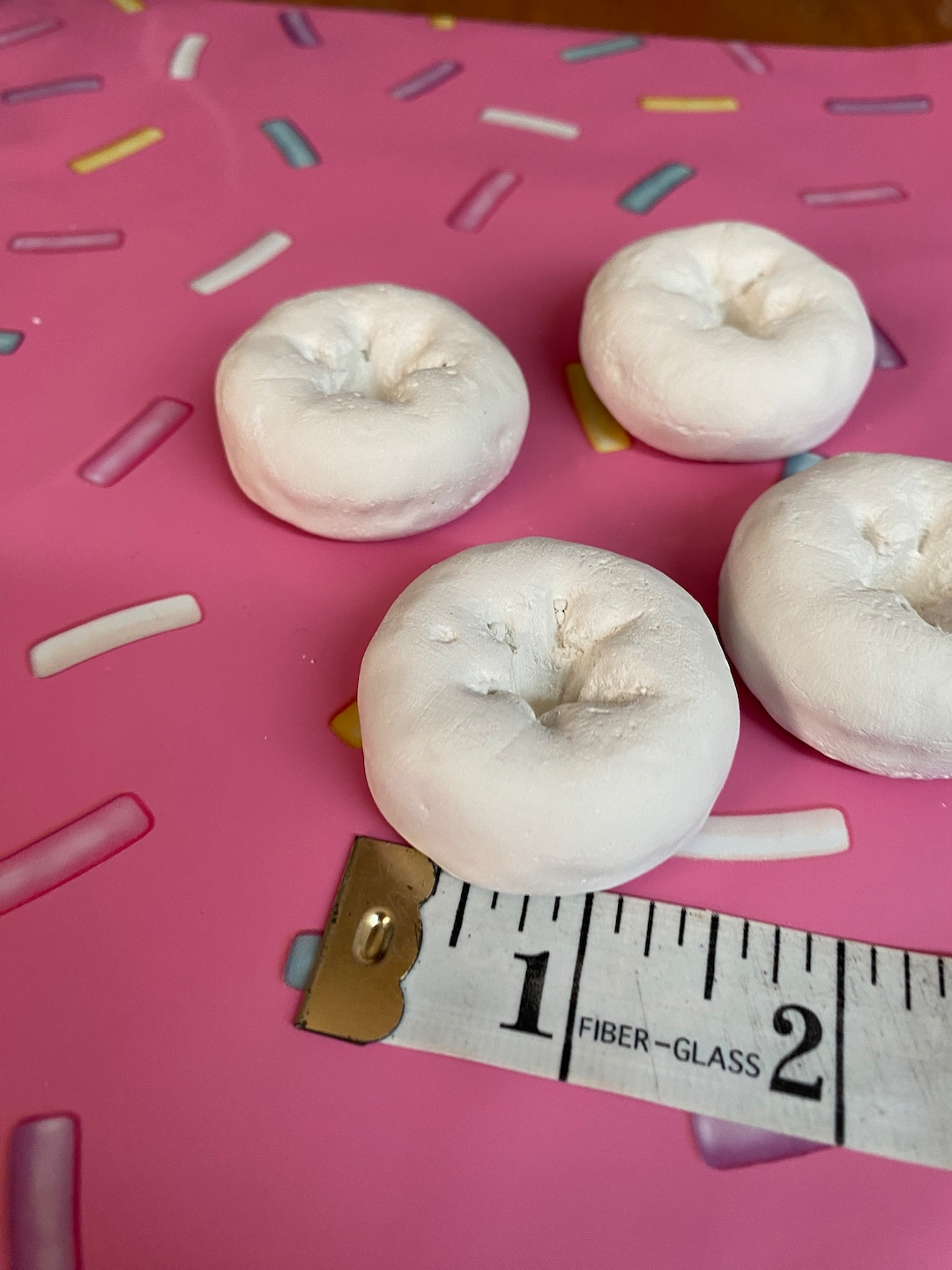 Ready to Paint Plaster Craft Fake Food Whole 4 Piece MINI Donut 1.50 ...