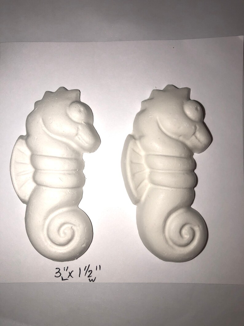 Ready to Paint Plaster Craft Chalkware 2 Piece Cute Seahorse - Etsy
