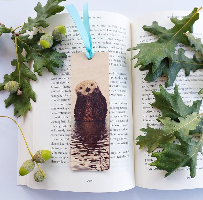 Wooden Bookmark Otter - Etsy