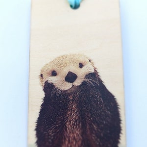 Wooden Bookmark - Otter - Etsy