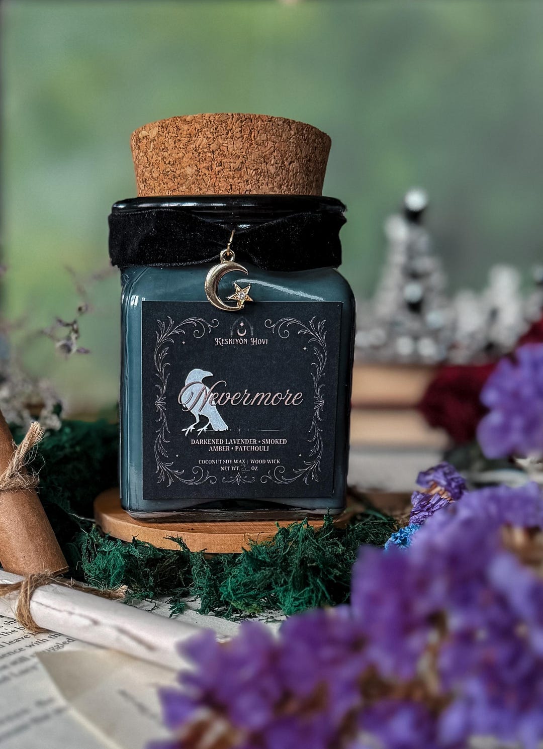 Nevermore Literary Candle With Charm - Etsy