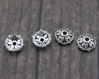 Sterling Silver Spiral Bead Caps 925 Sterling Silver Bead - Etsy