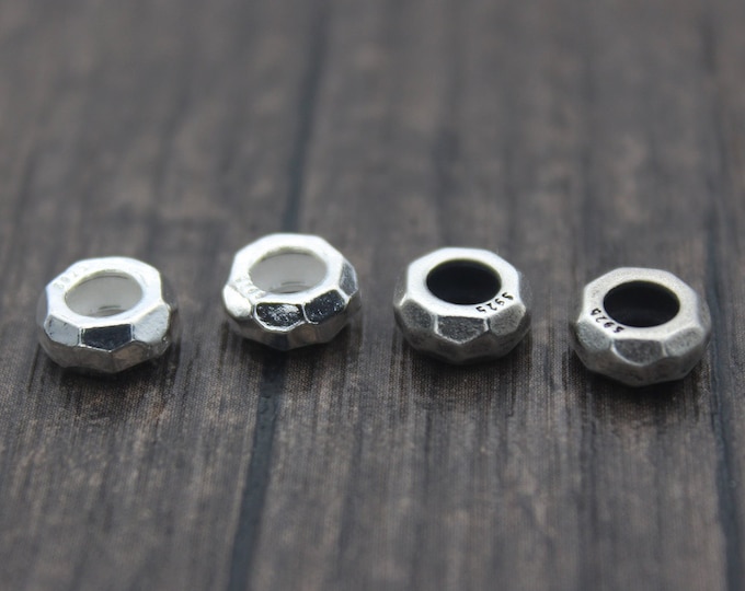 4MM/6MM/8MM Sterling Silver Rondelle Beads,silver Ring Beads,silver ...