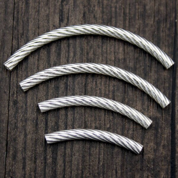 Silver Tube Beads - Etsy