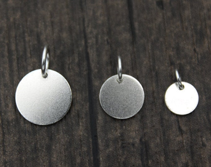 4 Pcs Sterling Silver 925 Disc, 8mm, 13mm, 16mm With a Hole 1.6mm ...