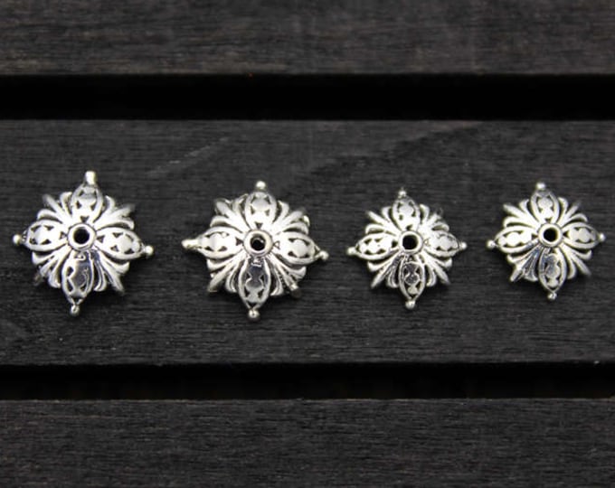 10 Sterling Silver Bead Caps,8mm 10mm for Selection,sterling Silver ...