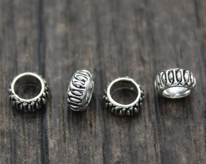 4MM/6MM/8MM Sterling Silver Rondelle Beads,silver Ring Beads,silver ...