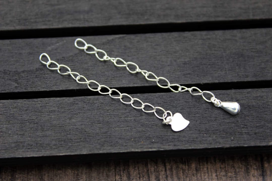 4 Sterling Silver Extender Chains,50mm Sterling Silver Extenders,silver ...