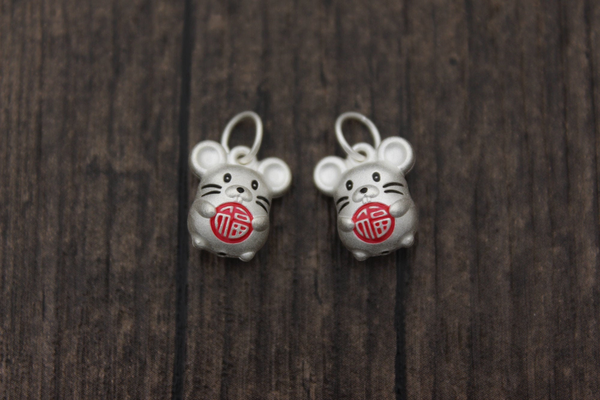 2 Sterling Silver Rat Charmssilver Chinese Zodiac Charmgood - Etsy