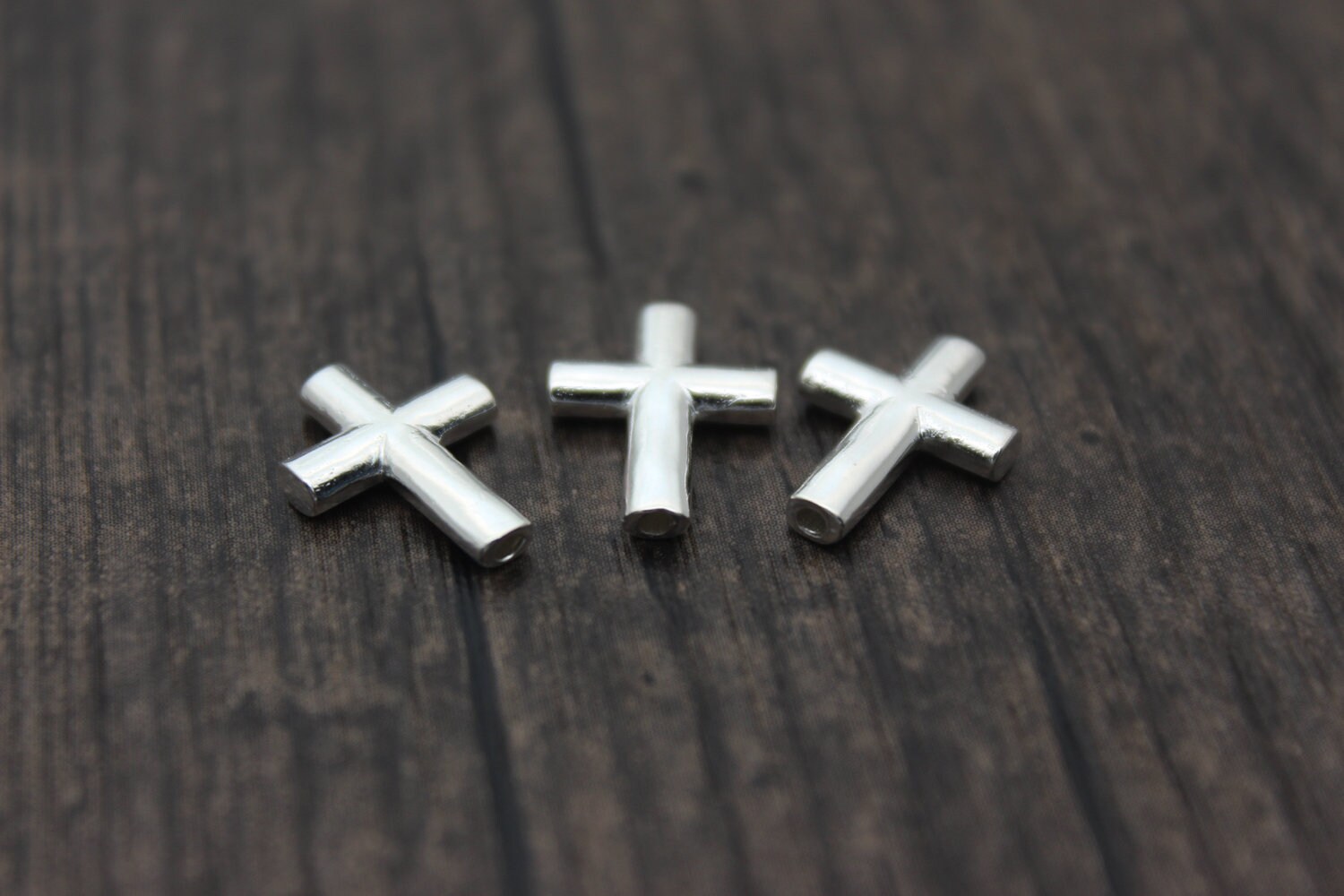 1PC Sterling Silver Cross Bead,sterling Silver Cross Spacer Bead - Etsy