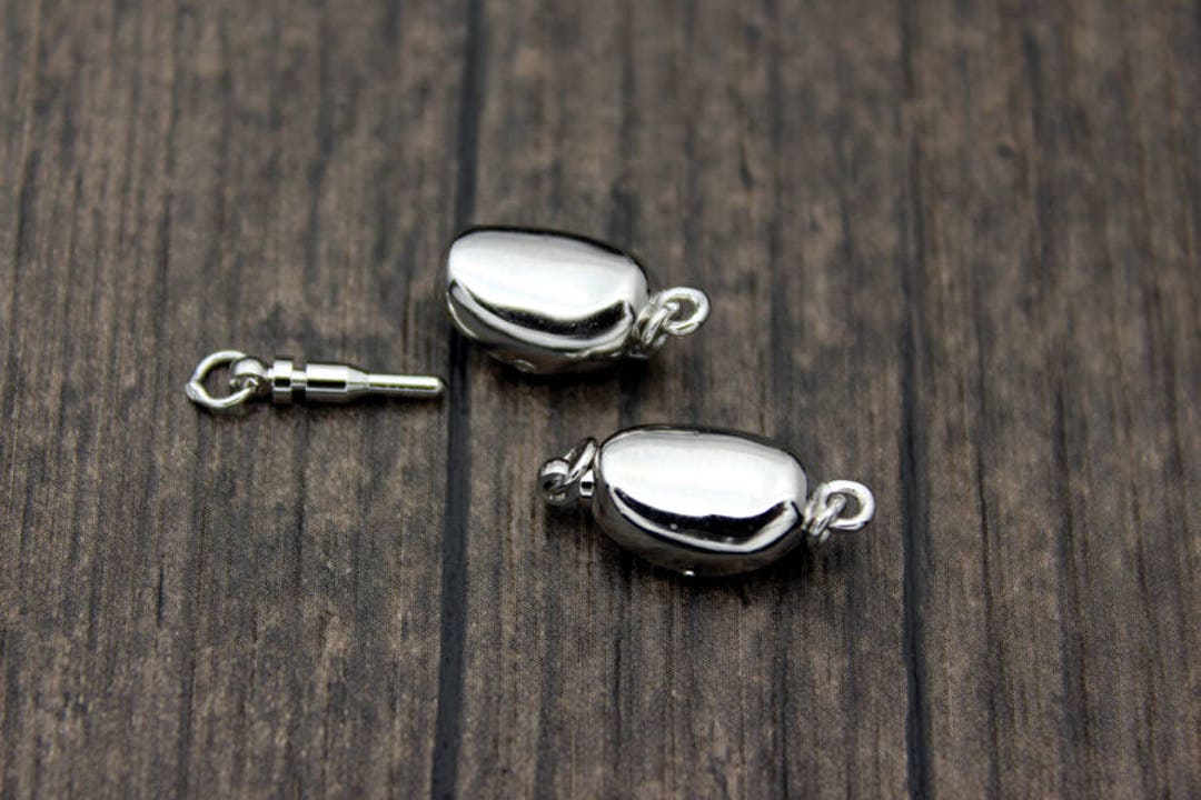 1PC Sterling Silver Box Clasp, Box Clasp Connector, Bracelet Clasp ...