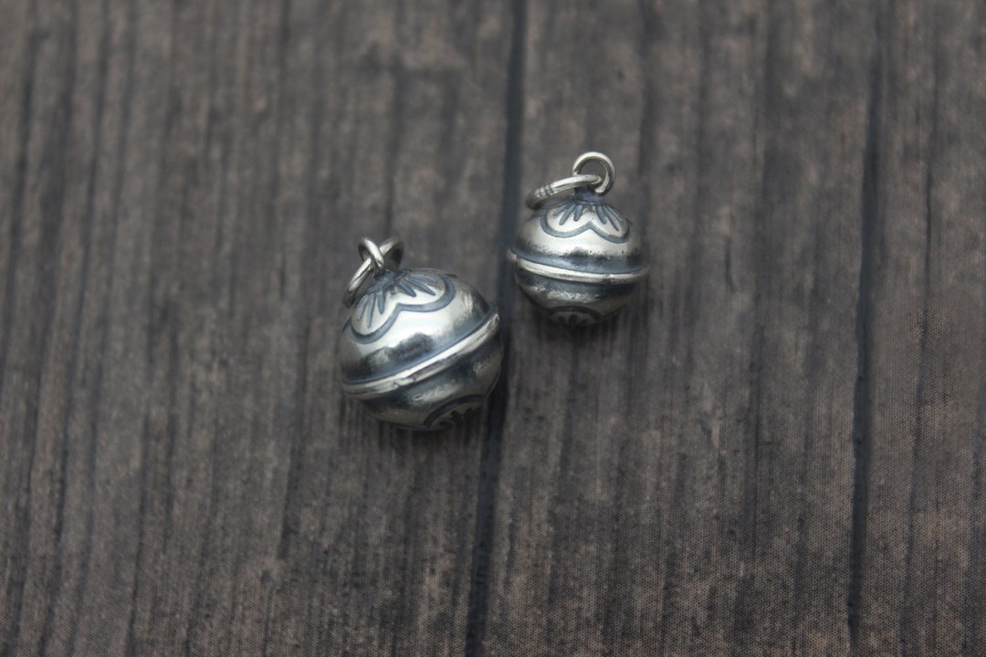 1PC Sterling Silver Bell Charm,9mm 11mm Sterling Silver Flower Bell ...