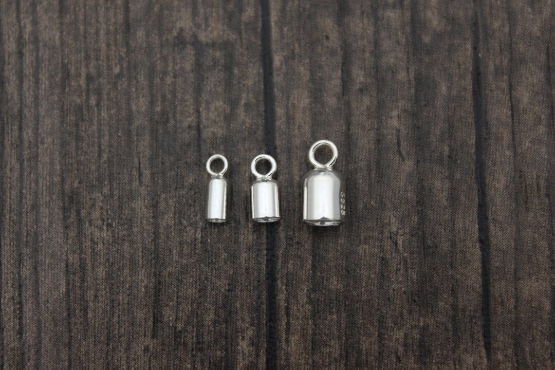 10 Sterling Silver Cord Ends,2mm/3mm/4mm Sterling Silver End Caps ...