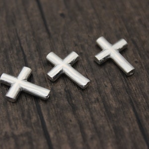 1PC Sterling Silver Cross Bead,sterling Silver Cross Spacer Bead - Etsy
