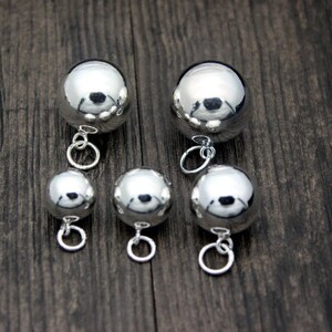 6~20mm Sterling Silver Ball Charms,sterling Silver Round Ball Charm ...