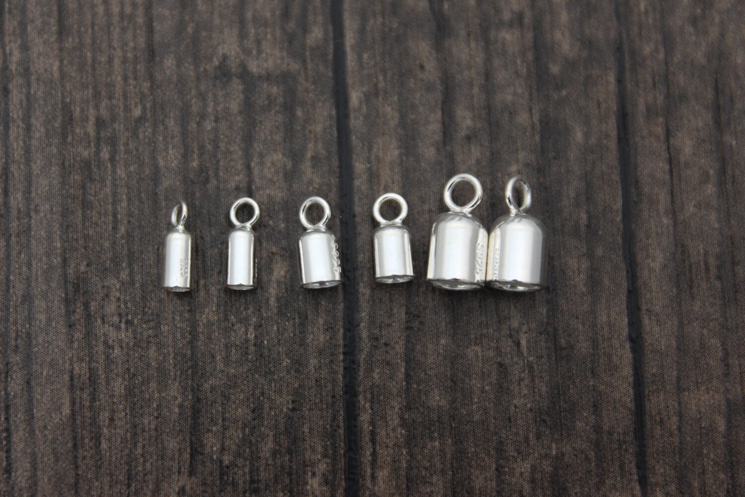 10 Sterling Silver Cord Ends2mm/3mm/4mm Sterling Silver End | Etsy