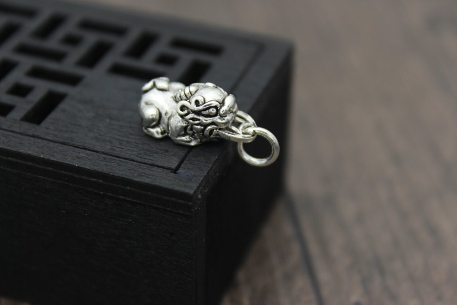 Sterling Silver Animal Charmlucky Animal Pixiu Charm | Etsy