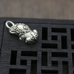 Sterling Silver Animal Charm,lucky Animal Pixiu Charm Pendant,good ...